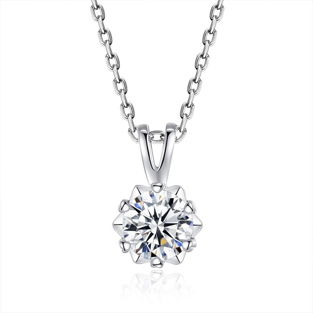 Best price for Moissanite 999 Pure Silver Necklace - Dainty Sterling ...