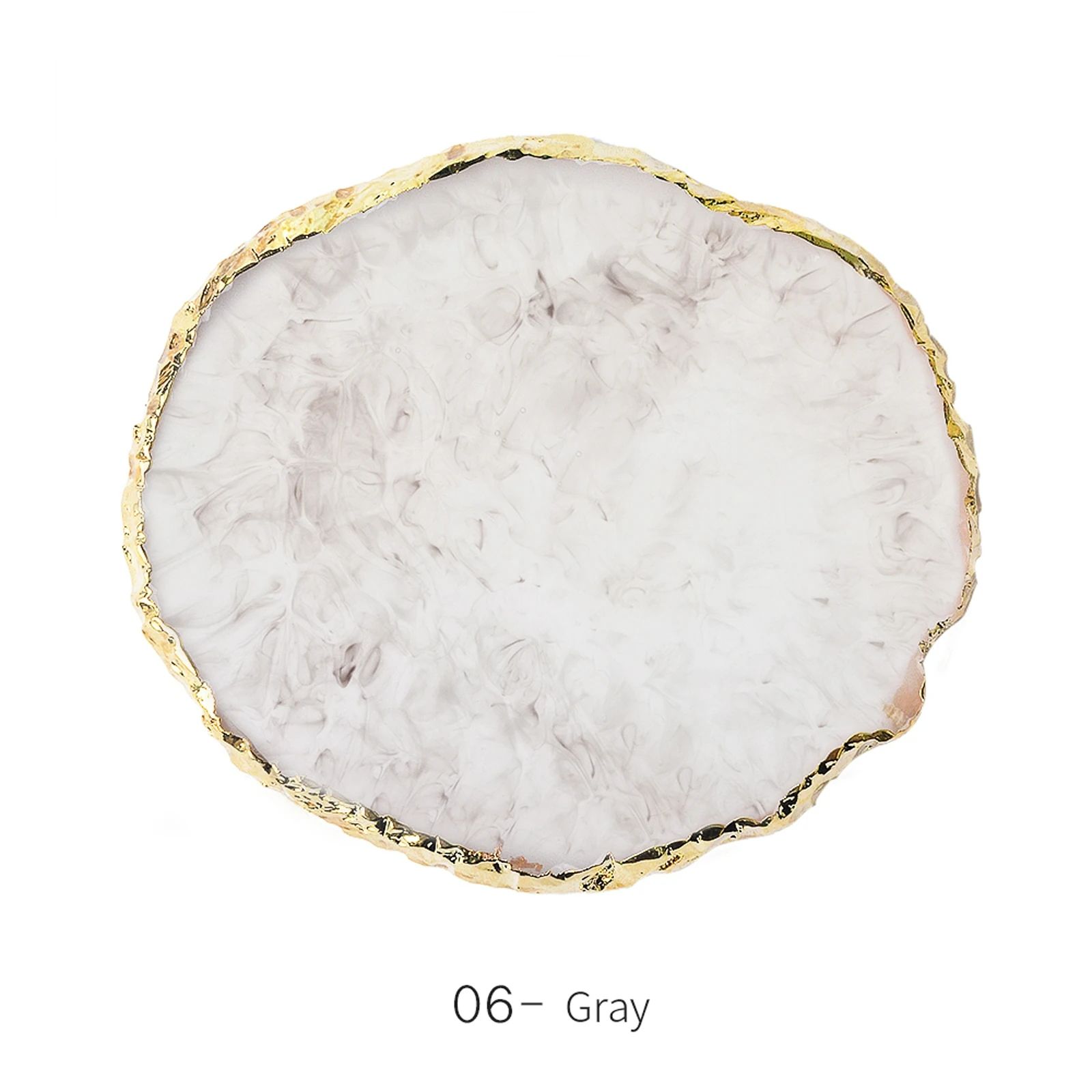 Best price for 1PC Round Resin Agate Stone Nail Art Palette False Nail ...