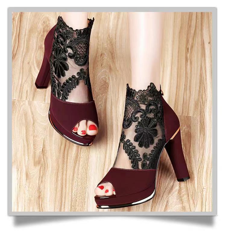 Best price for Luxurious customized fishnose mesh designer sandals ...