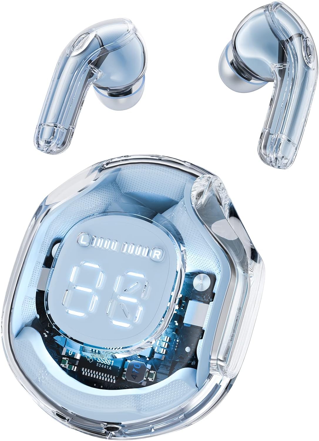 Best price for Earphone V5.3 ENC Earpods Tws Earbud Transparent shell ...