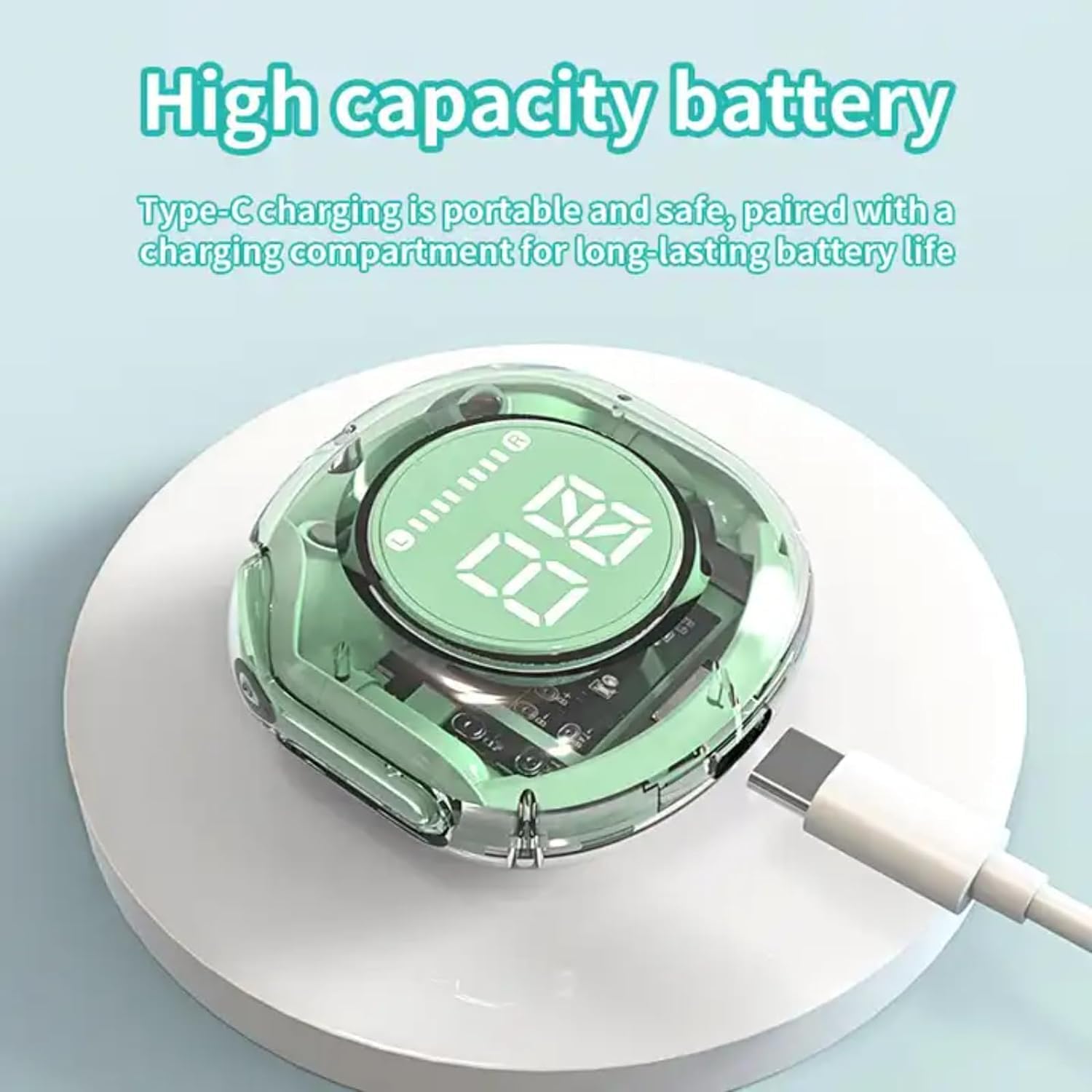 Best price for Earphone V5.3 ENC Earpods Tws Earbud Transparent shell ...