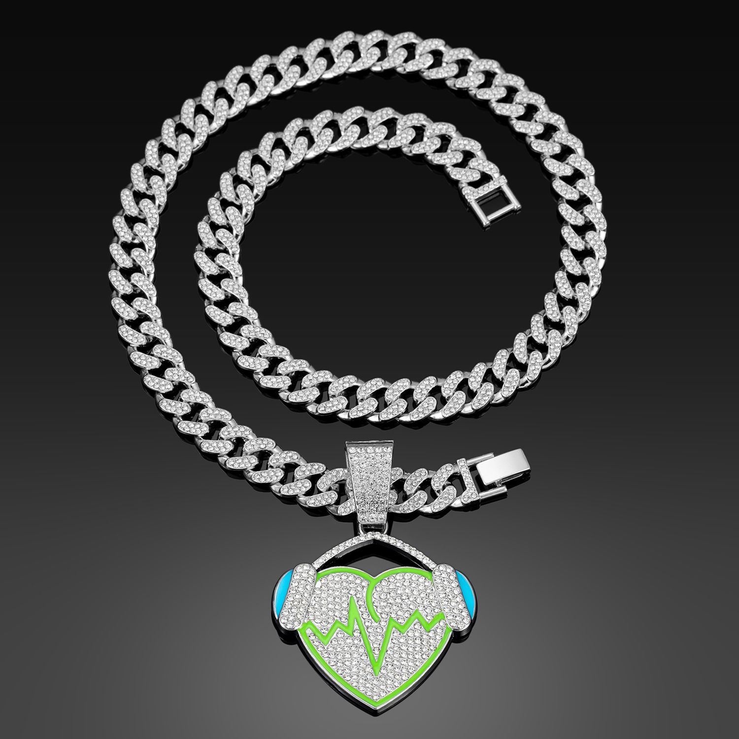 Best price for hip hop jewelry set fashion pendants with 50cm cuban ...