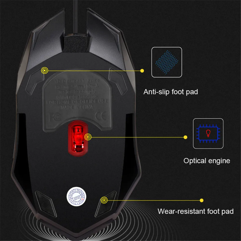 Best price for RichRipple 2.4G Wired RGB Mouse Wired Mouse Ergonomic ...