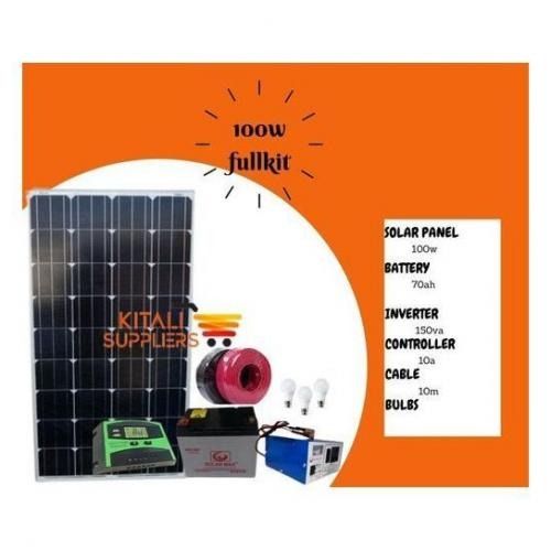 Best price for 100W Solar Panel Kit with 70Ah Battery, 150VA Inverter ...