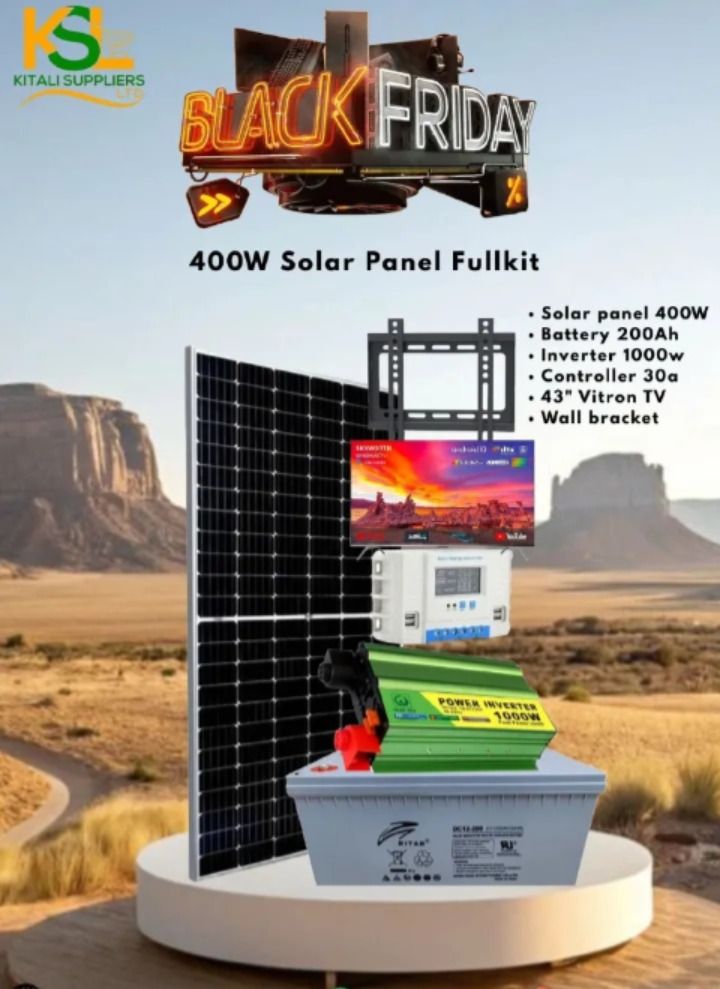 Best price for 400W Solar Kit with 43" Vitron TV – 200Ah Battery, 1000W ...