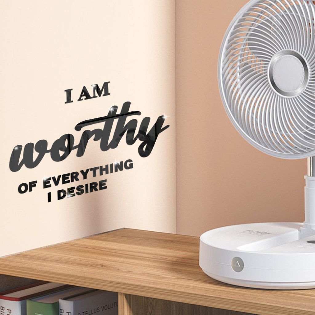 Best price for New I AM Worthy Acrylic Mirror Stickers Decorative ...
