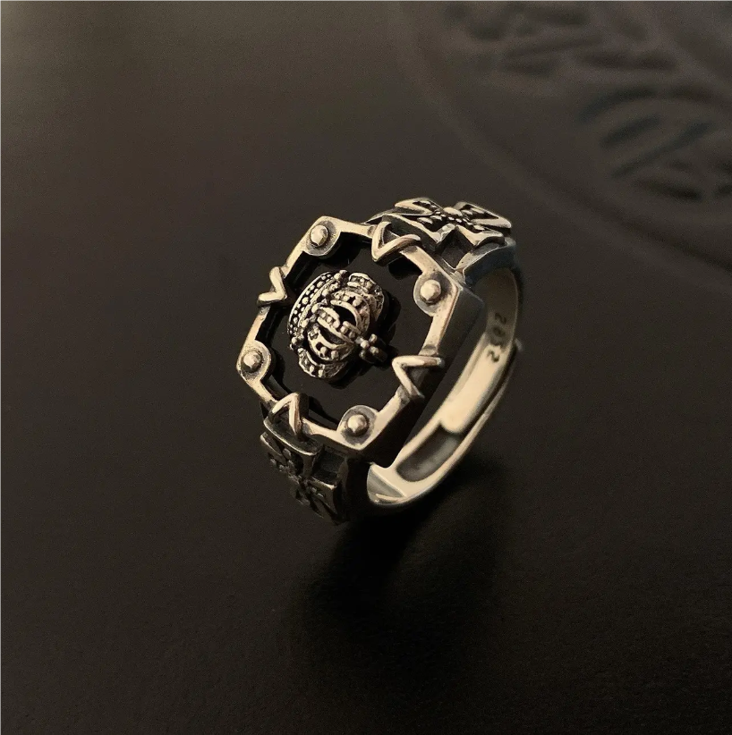 Best price for Fashion Men Jewelry Rings Unique design cross crown open ...
