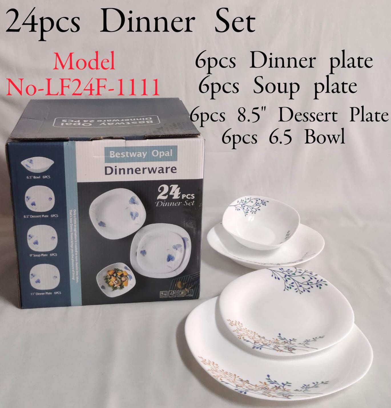 Best price for 24pcs high quality kitchen dinner set.