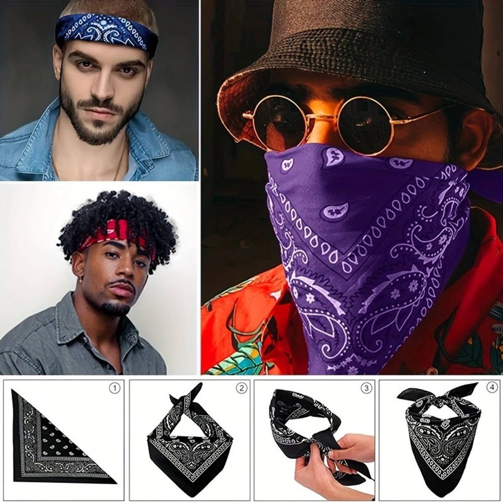 Best price for 12Pcs Assorted Bandanas – Head Wrap, Scarf & Face Mask ...