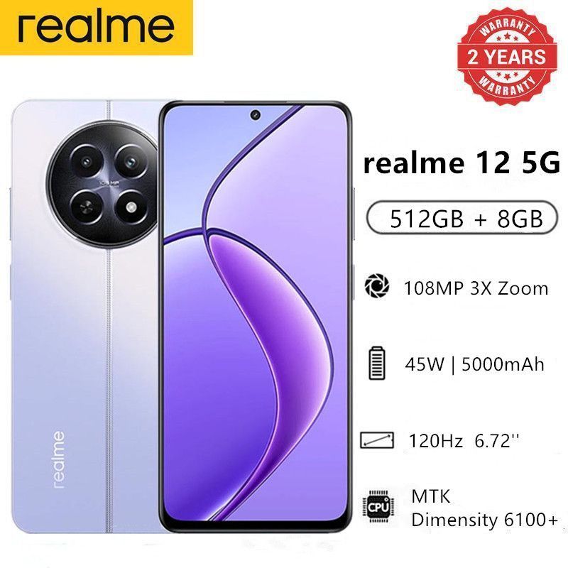 Exclusive discounts for New Arrival realme 12 5G 512GB + 8GB 120Hz 6.72 ...