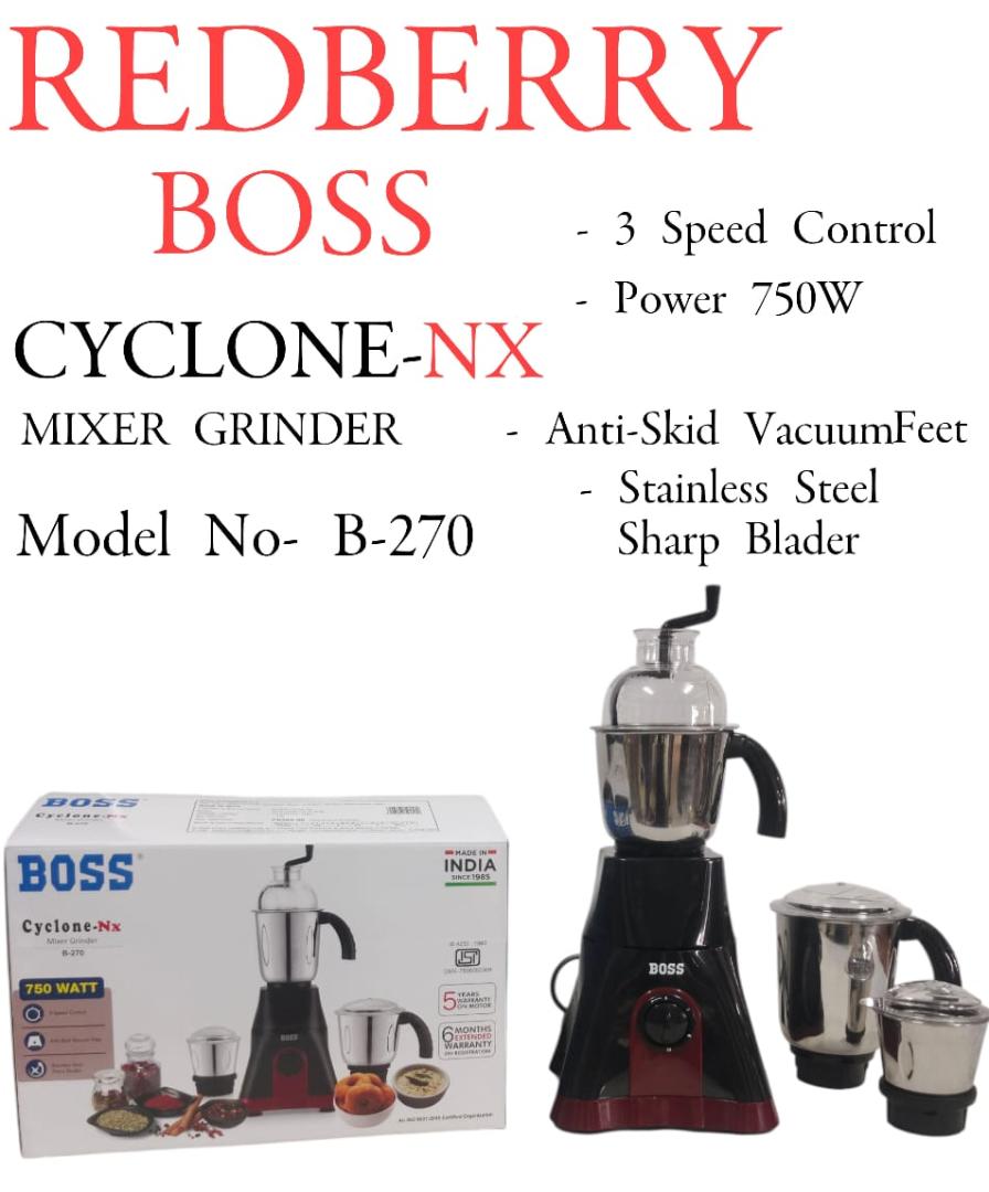 Best price for Redberry BOSS Cyclone-NX Mixer Grinder B-270 with 750 ...