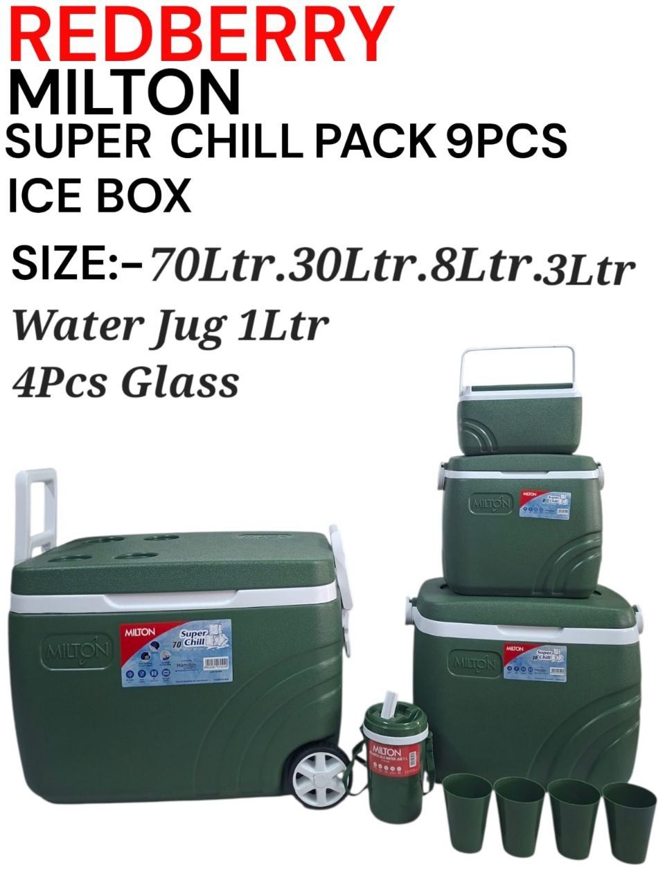 Best price for Redberry 112L Milton ice cooler box set 9pcs premium ...