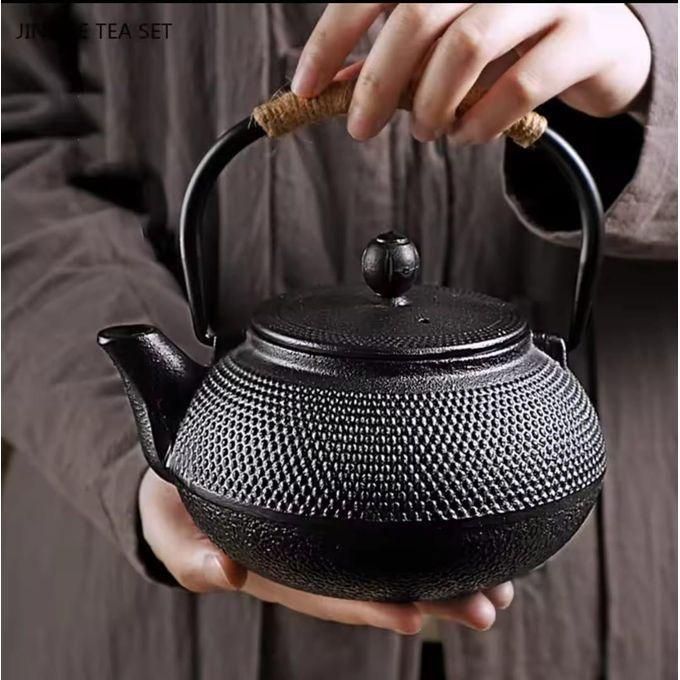 Best price for 900ml Cast Iron Set with Strainer Net Filter Color-Black ...