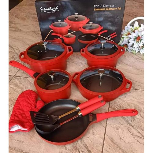 Best price for Signature 12pcs Heavy Nonstick Cookware Sufuria Set