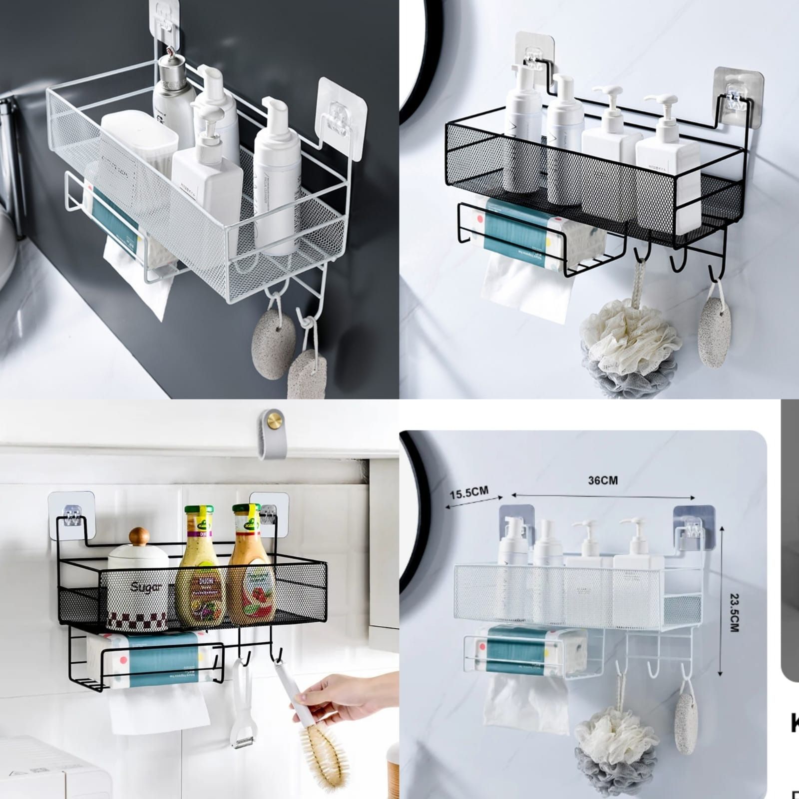 Best price for Wall-mounted Bathroom Shelf Shower Shampoo Rack with ...