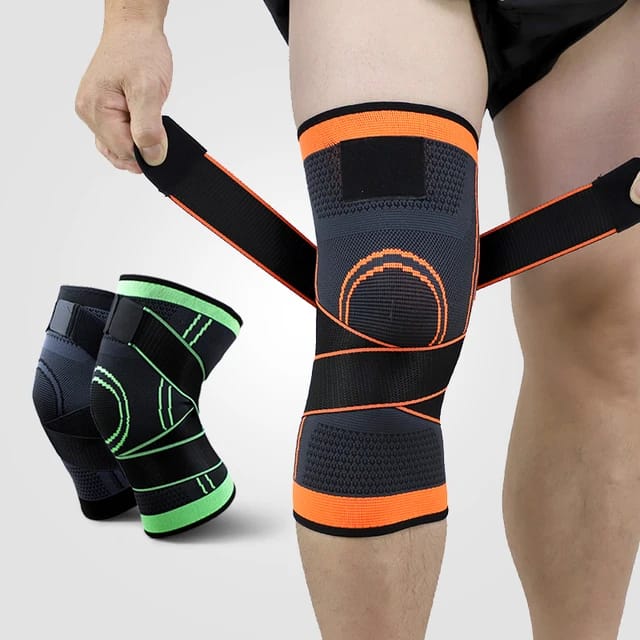 Best price for SPORTS COMPRESSION KNEE SUPPORT SLEEVES WITH PRESSURE STRAP