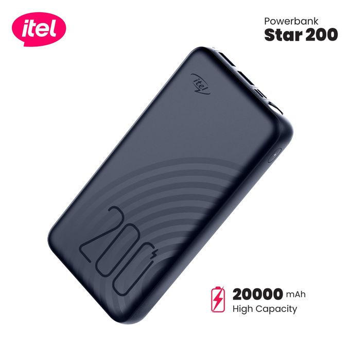 Best price for Itel 20000mAh Mobile Power Charge Bank Star 200 Size ...
