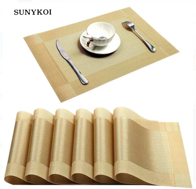 Best price for 6pcs pvc table mats,