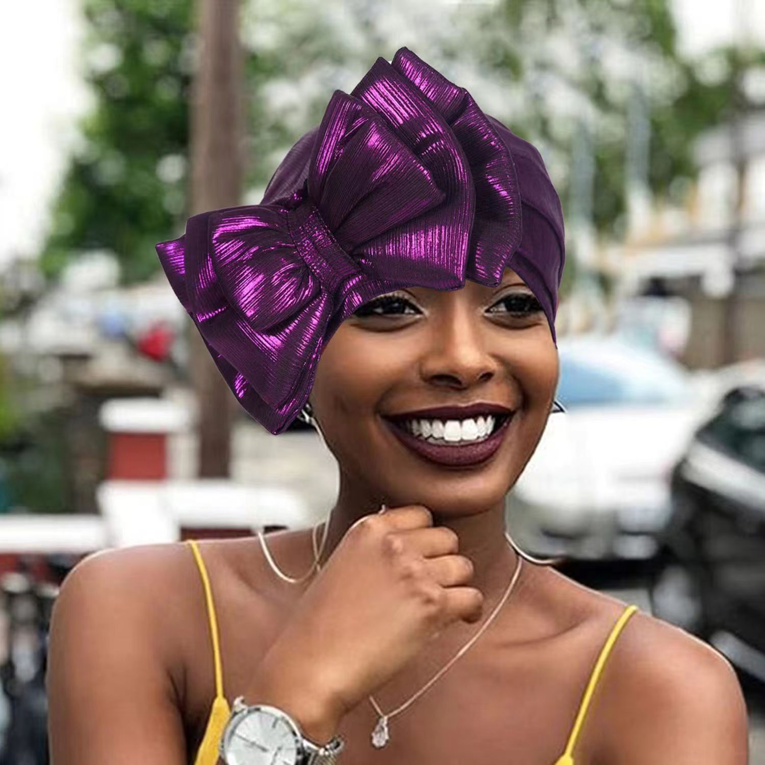 Best price for New women's pure pearl color headwraps stylish three ...