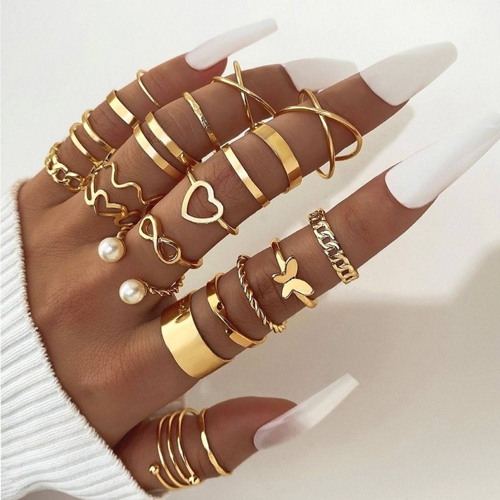 Best price for Boho Rings Set for Women Teen Girls Gold Stacking Rings ...