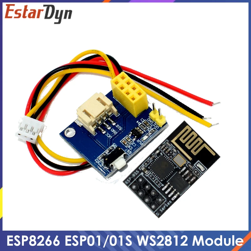 Best price for ESP8266 ESP-01 ESP-01S WS2812 RGB LED Controller Module for IDE WS2812 Light Ring ...