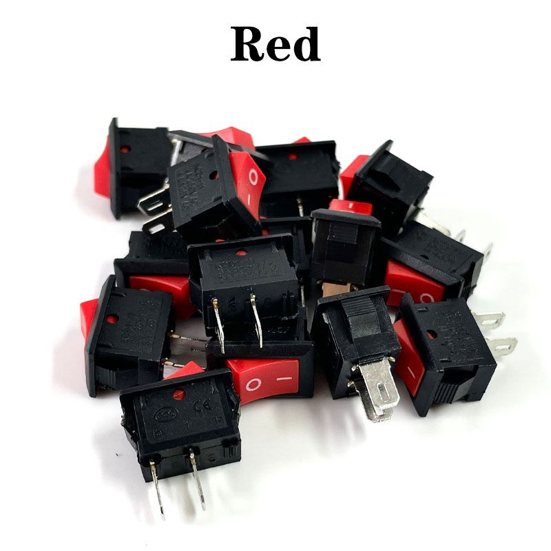 Best price for 10pcs Mini Rocker Switch SPST Black and Red Snap in ...
