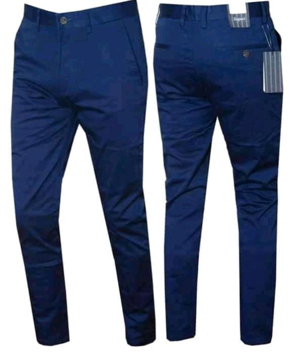 Exclusive discounts for Blue Khaki Trousers For Men-Slim Fit. Soft ...