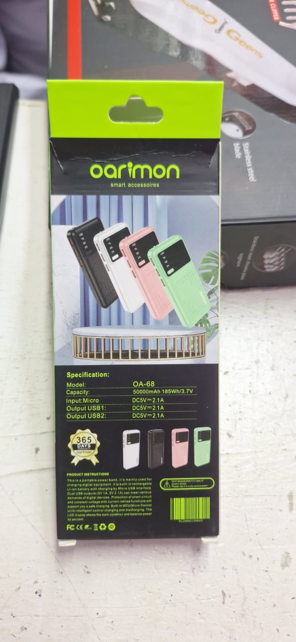 Best price for POWER BANK. Black OARIMON POWERBANK 50000mah OUTPUT DC5V ...