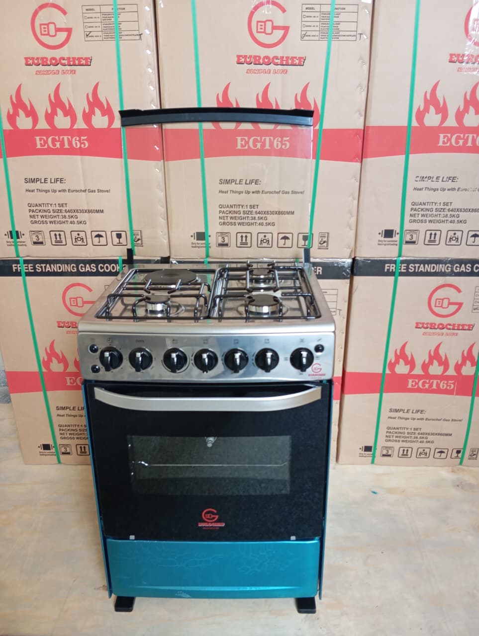 Best price for 60*65 Eurochef Free Standing 3 Gas Burner +1 Electric ...