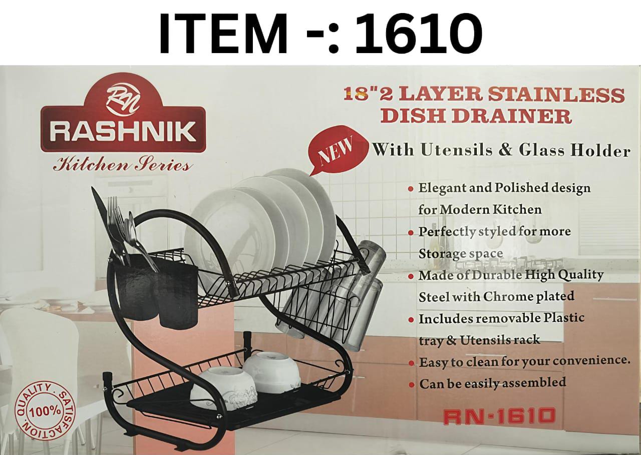 Best price for 1️⃣ New In! Rashnik 18" 2-Tier Stainless Dishrack ...