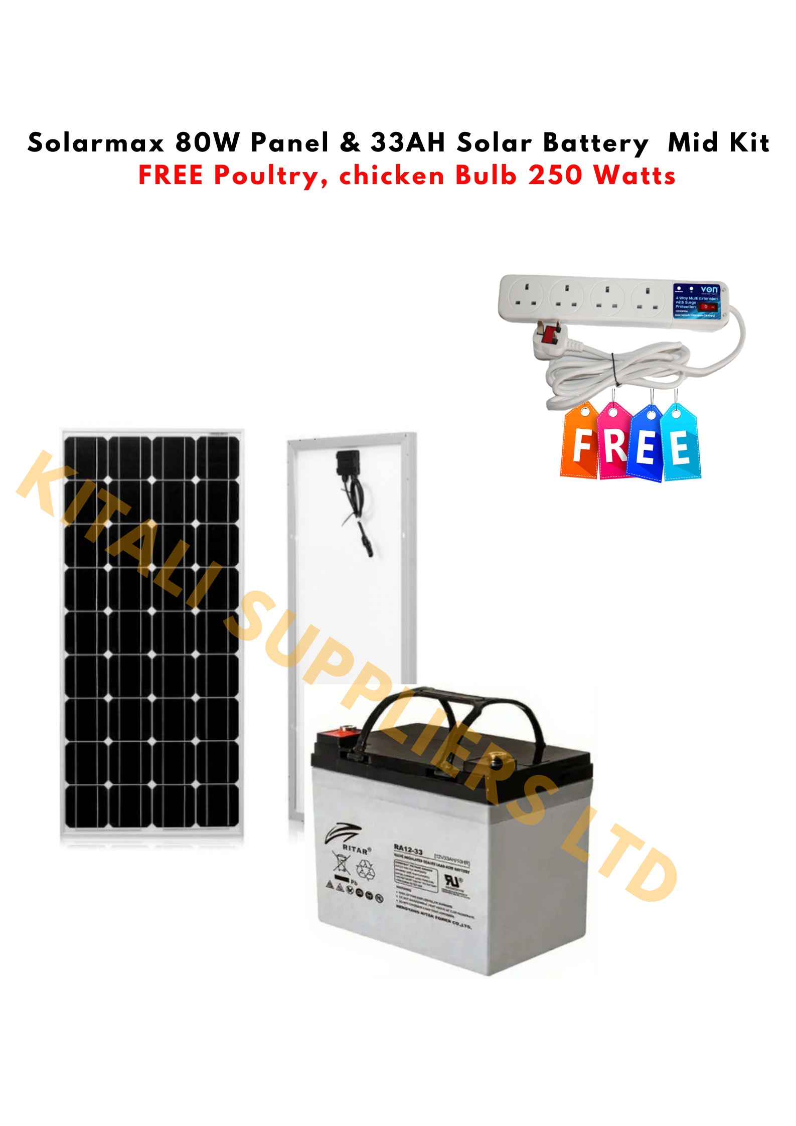Best price for Solarmax™ 80W Mid Solar Kit – Complete Home Solar Power System with 80W Panel ...