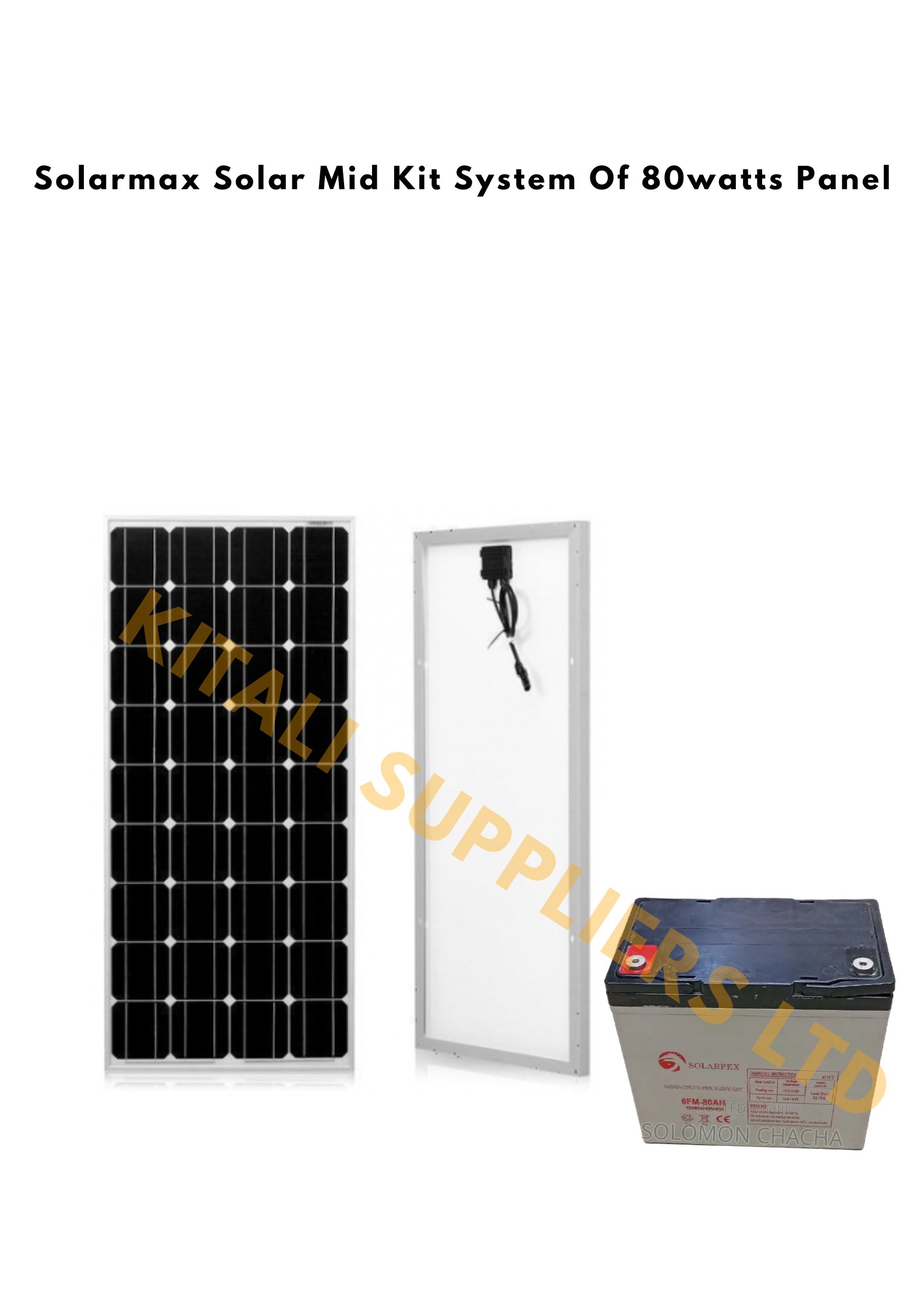 Best price for Solarmax 80W Solar Panel & 33Ah Battery Mid Kit – Reliable Off-Grid Solar Power ...