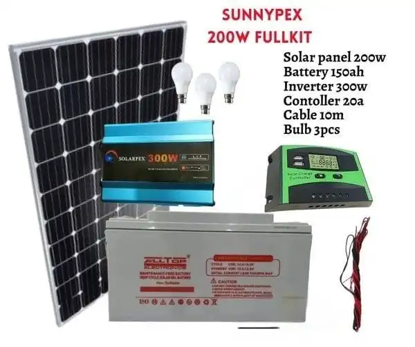 Best price for 200W Solar Full Kit – 200W Solar Panel + 150Ah Battery ...