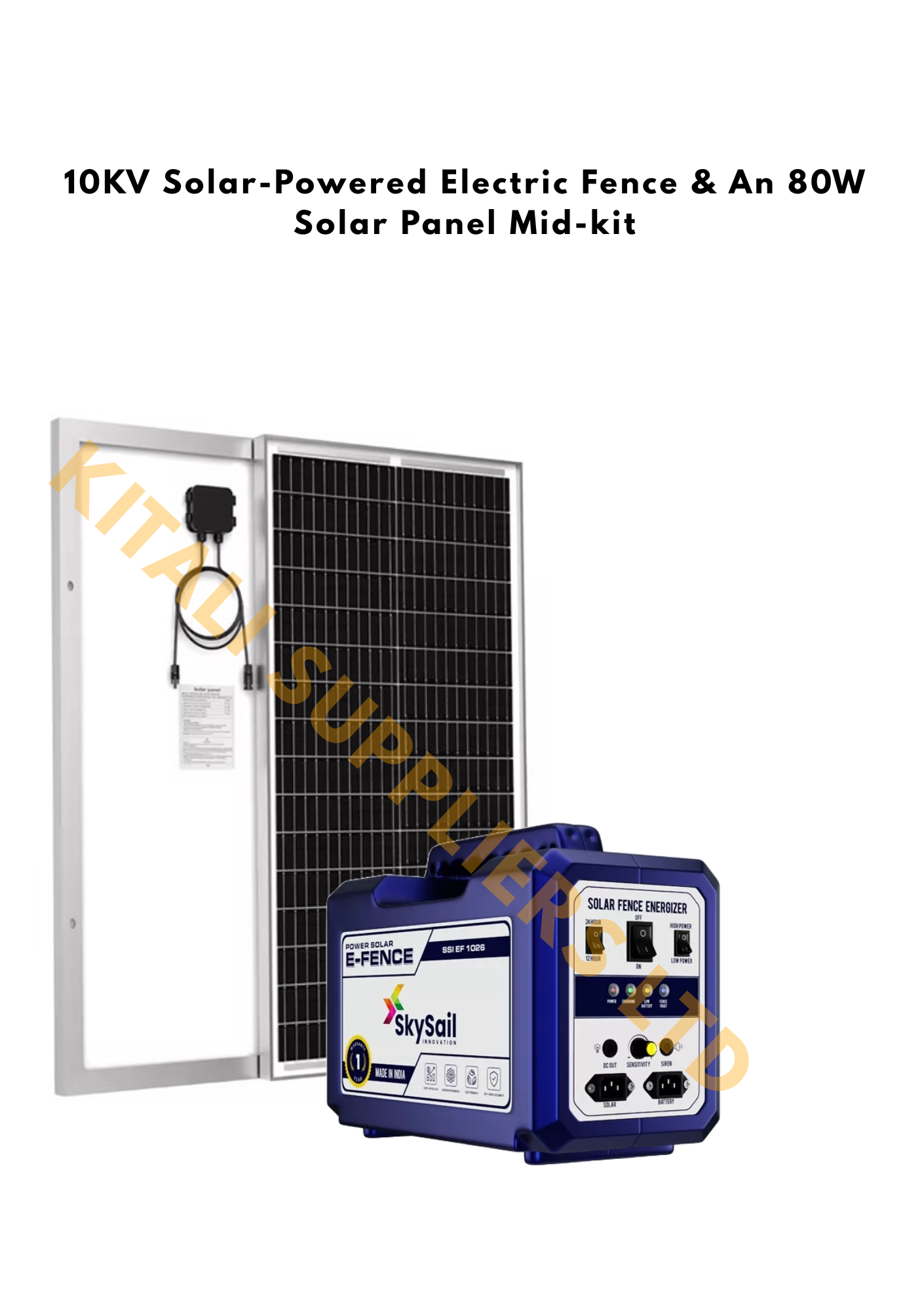 Best price for 10KV Solar-Powered Electric Fence with 80W Solar Panel ...
