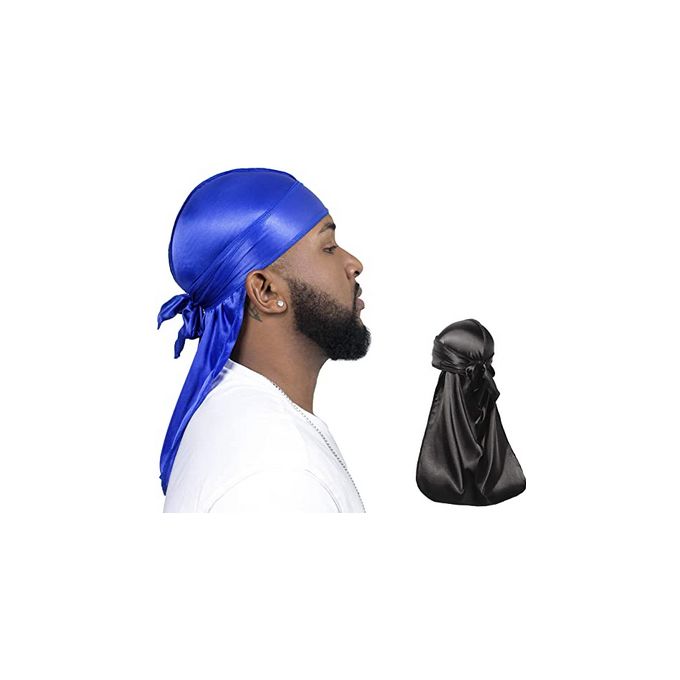 Best price for Royal Blue Silky Durag For Men Wave Cap Satin Dorag For ...