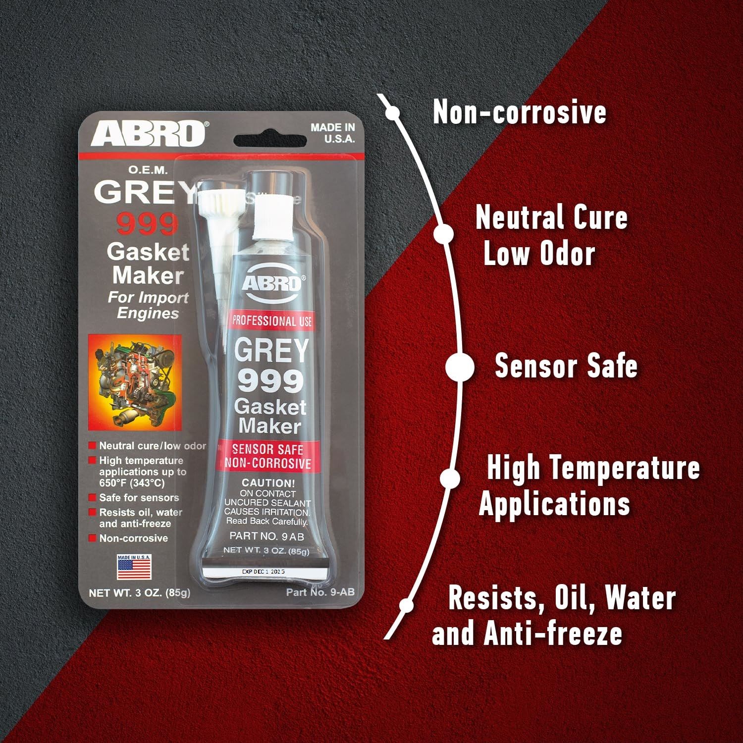 Best price for ABRO 999 Grey RTV Silicone Gasket Maker Sealant 85g ...