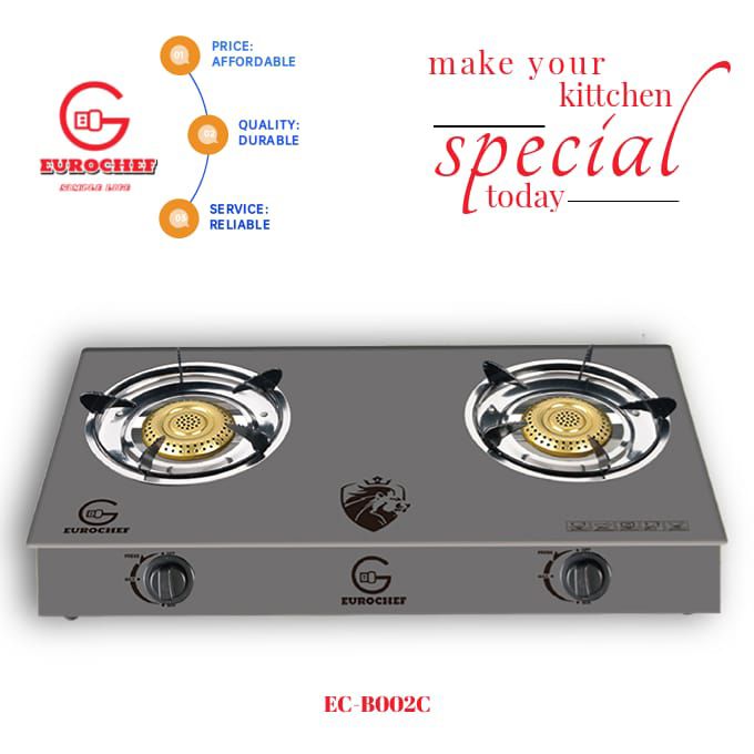 Best price for Nunix Glass Table Top Gas Stove 3 Burner Double Burners ...