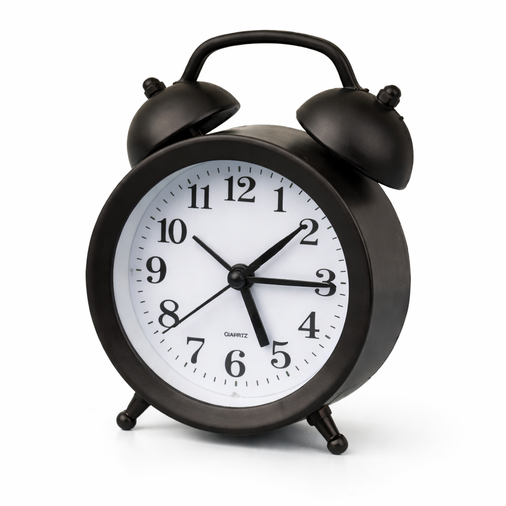 Best price for Black Twin Bell Alarm Clock – Loud Retro Bedside Clock ...