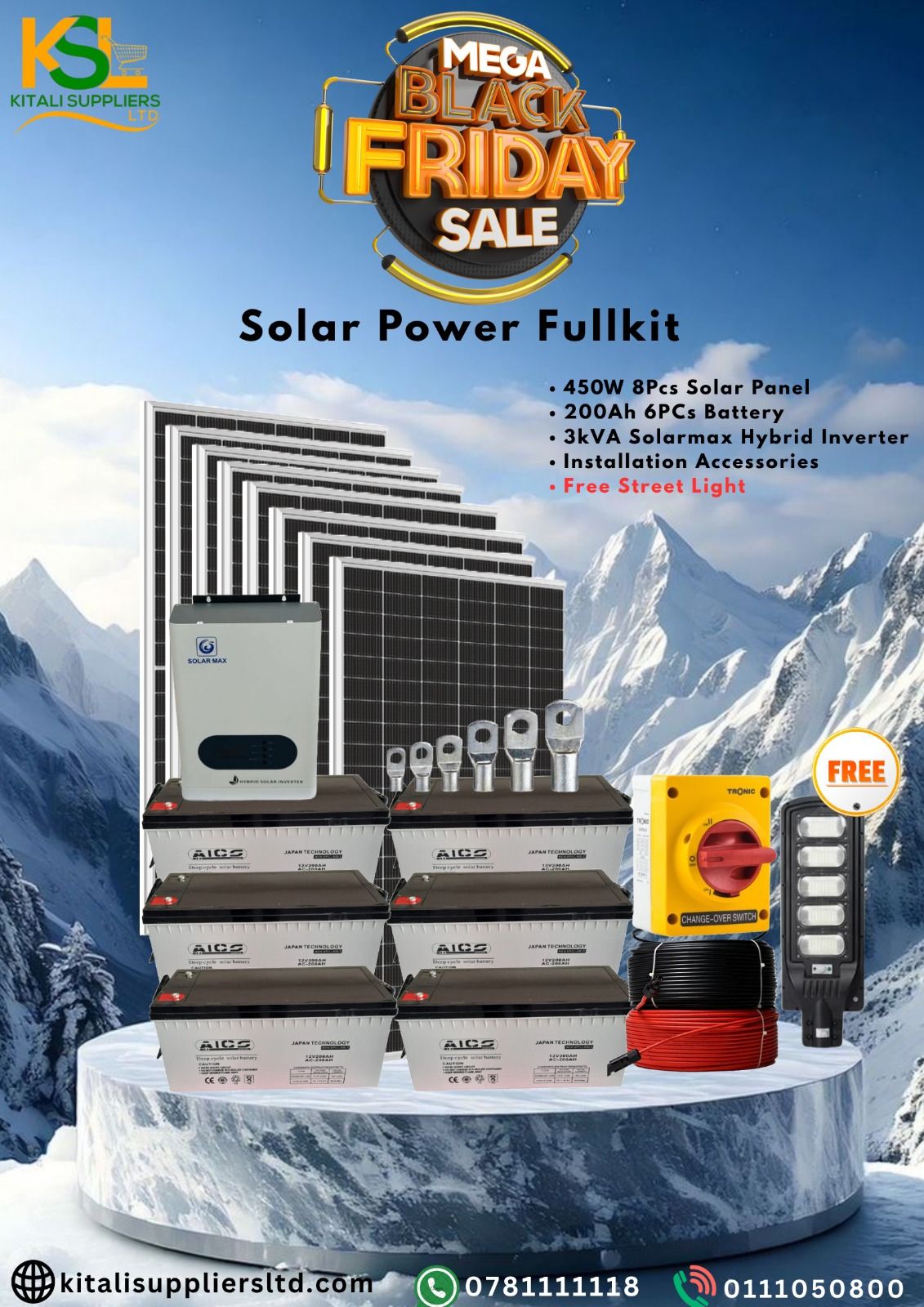 Best price for Complete 3.6kW solar system with 8x 450W panels ...