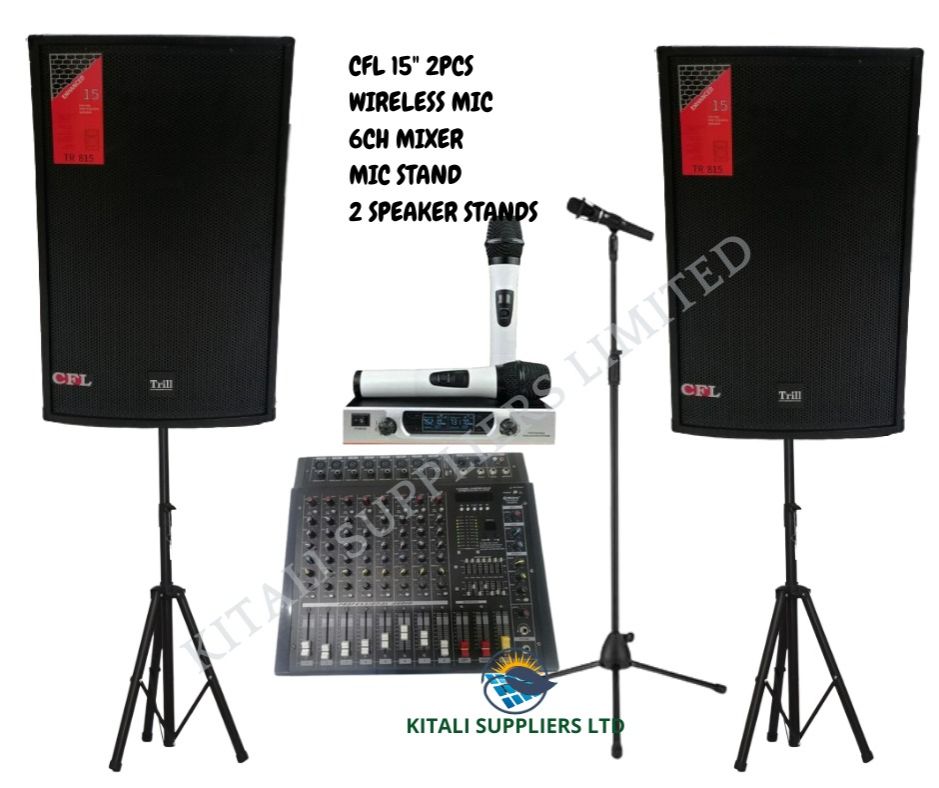 Best price for 🔊 Trill 2PCS CFL 15″ Professional Sound System Package ...