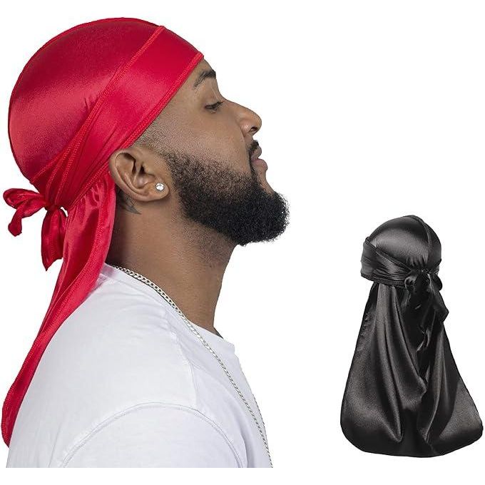 Best price for 2 Pieces Silky Durag Pack for Men Women Waves, Premium ...
