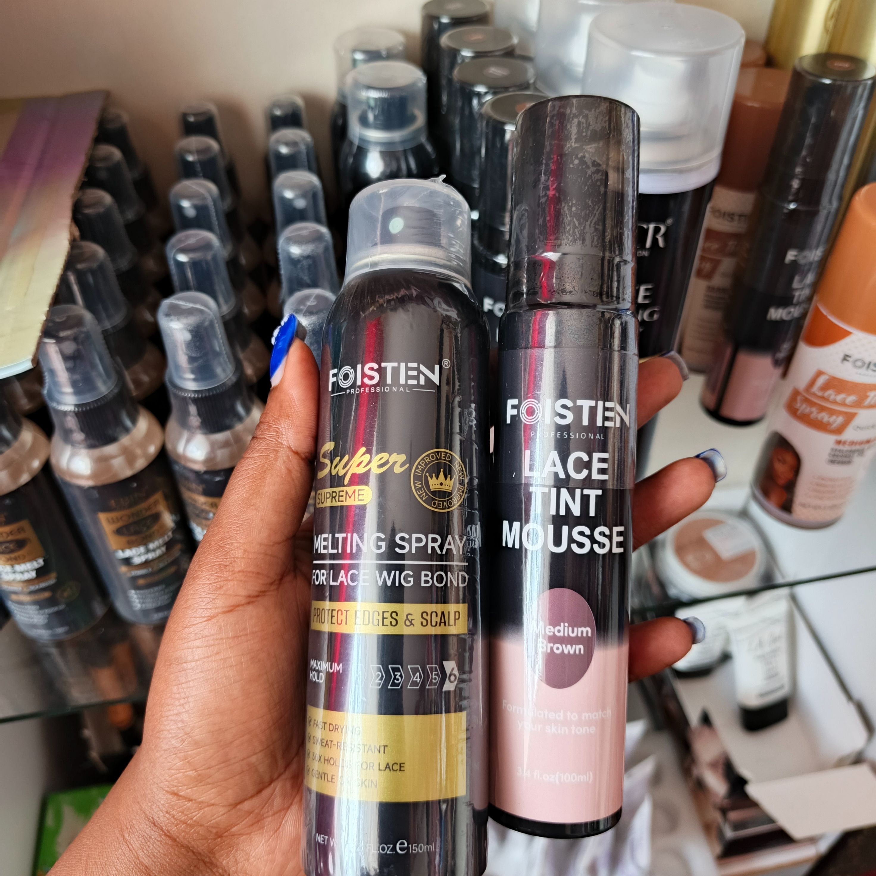 Best price for 2pcs Foisten Lace melting spray wig bond + Tinting ...