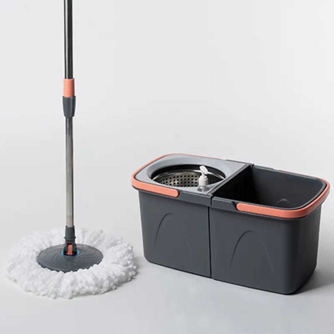 Best price for Split Spinning Microfiber Mop with Self Wet & Dry Bucket ...