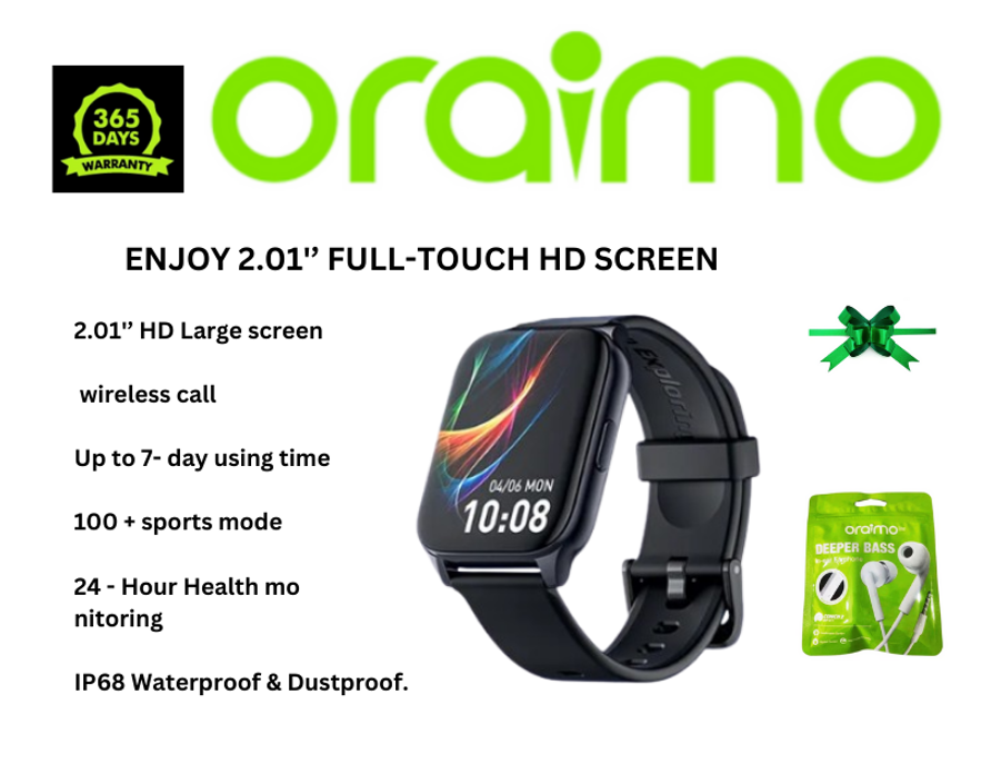 Best price for Brand New Oraimo Watch 4 Plus Bluetooth Call AI ...
