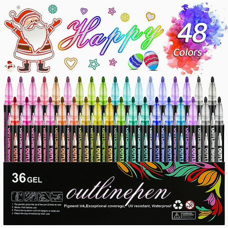 Best price for 8/24 colors Double-line Outline pen contour pen Dream ...