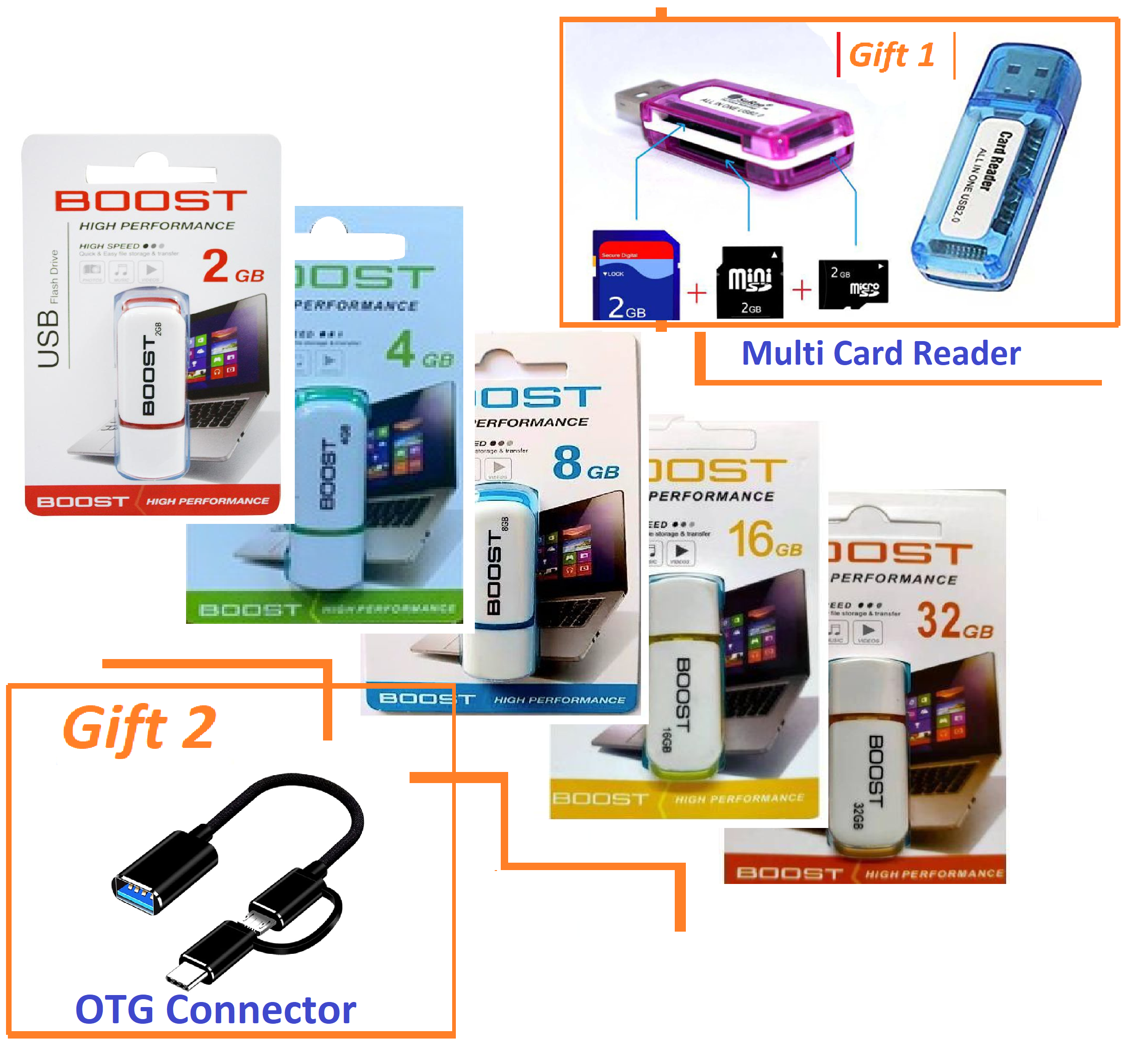 Best price for Boost Original Flash disk drive - Plus 2 Free Gifts ...