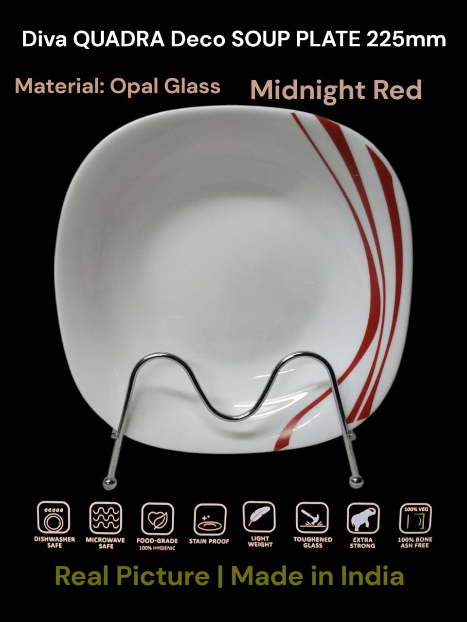 Best price for Set of 6pcs Opal glass Dive Deco kitchen soup square ...