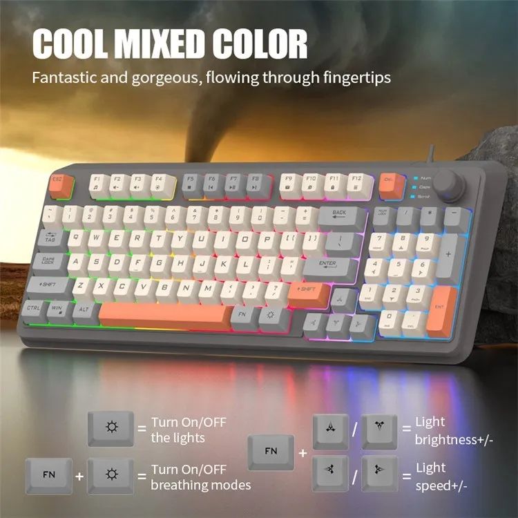 Best price for Wired USB Mechanical Keyboard 94 Keys Luminous Gaming ...
