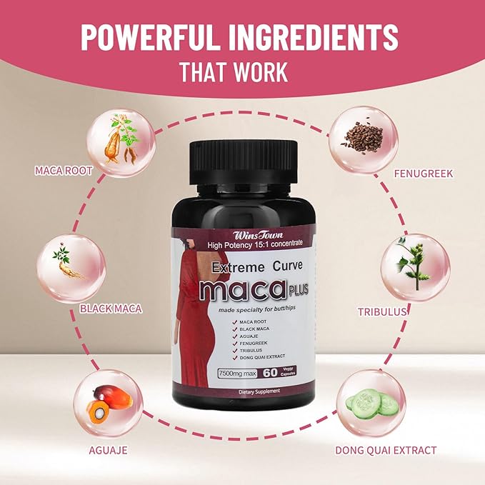 Best price for Maca Plus Capsules, 7500mg Big Booty Enhancer with Maca ...