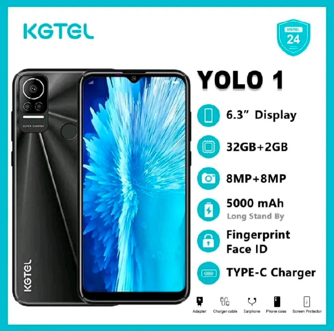 Best price for (ON OFFER) KGTEL YOLO 1 ANDROID 8.1 6.3" SCREEN DISPLAY 32GB+2GB 8MP+8MP 5000 MAH ...